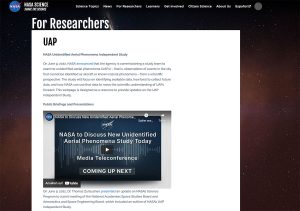 NASA untersucht UFOs/UAP: Neue NASA-Webseite zur neuen „UAP Independent ...